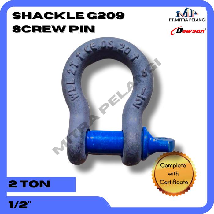Shackle / Segel Omega 1/2" - 2 Ton Hot Dip Galv Screw Pin Dawson - Shop ...
