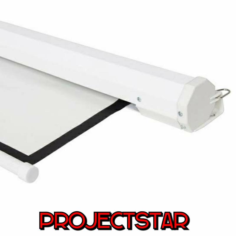 Screen projector 96" motorize / Layar proyektor 96" otomatis remot ...