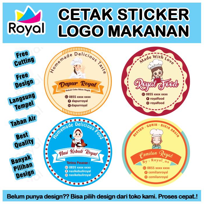 Jual STIKER BULAT 7x7 cm/CETAK STICKER MAKANAN DAN MINUMAN / LABEL FOOD ...