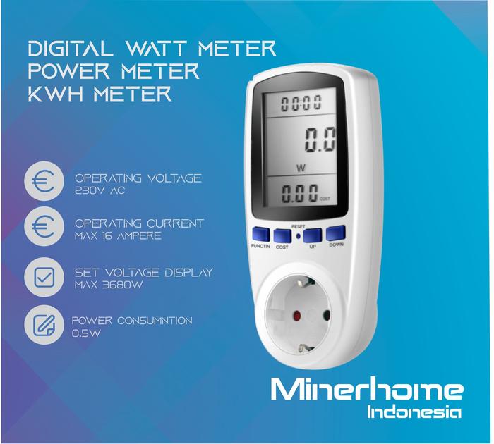 Jual Ampere Meter Digital / KWH Meter - Pengukur Arus & Konsumsi Daya ...