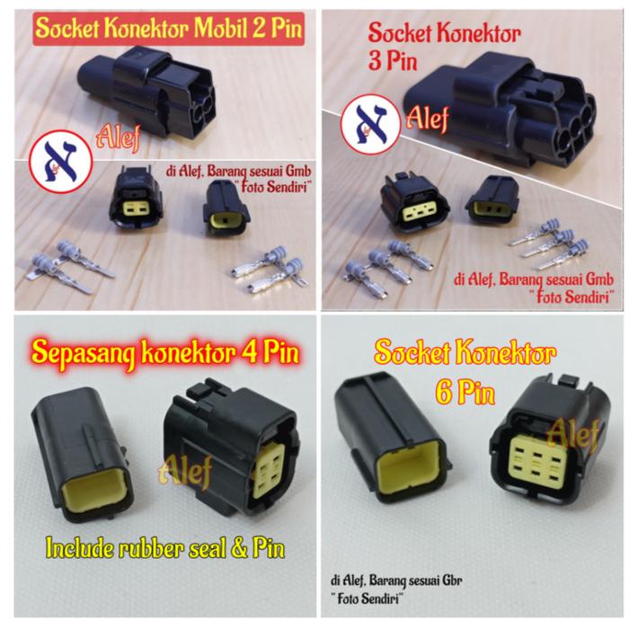 socket konektor mobil 2 3 4 6 8 10 12 PIN high quality waterproof ...