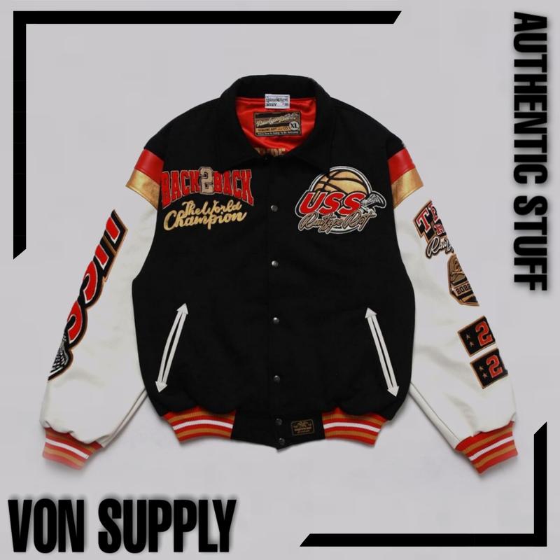 RawType Riot x USS Varsity Champ Back 2 Back Jacket - raw type - Shop ...