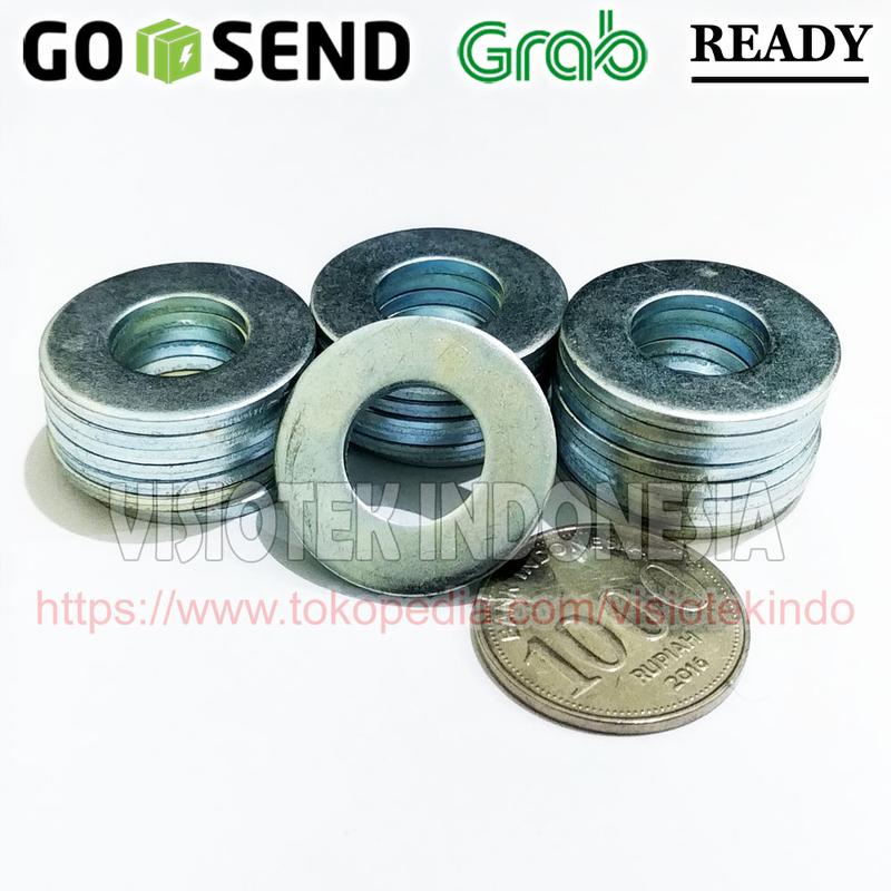 Ring Baud / Ring Plat Putih M12 (1/2") tebal - Shop | Tokopedia