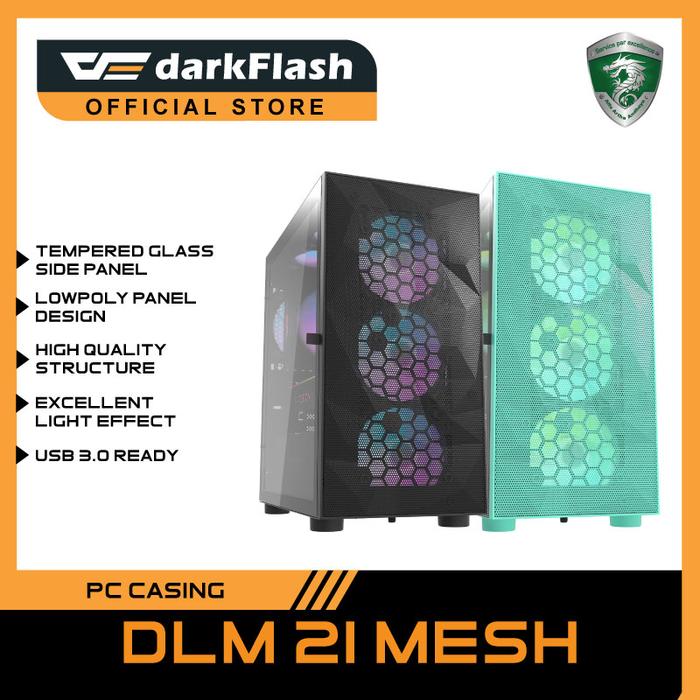 Promo darkFlash DLM21 MESH M-ATX PC Casing [No Fan] / Casing PC Tanpa ...