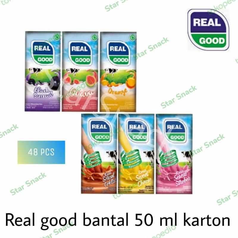 Real Good susu Bantal karton 50ml isi 60pc - Shop | Tokopedia