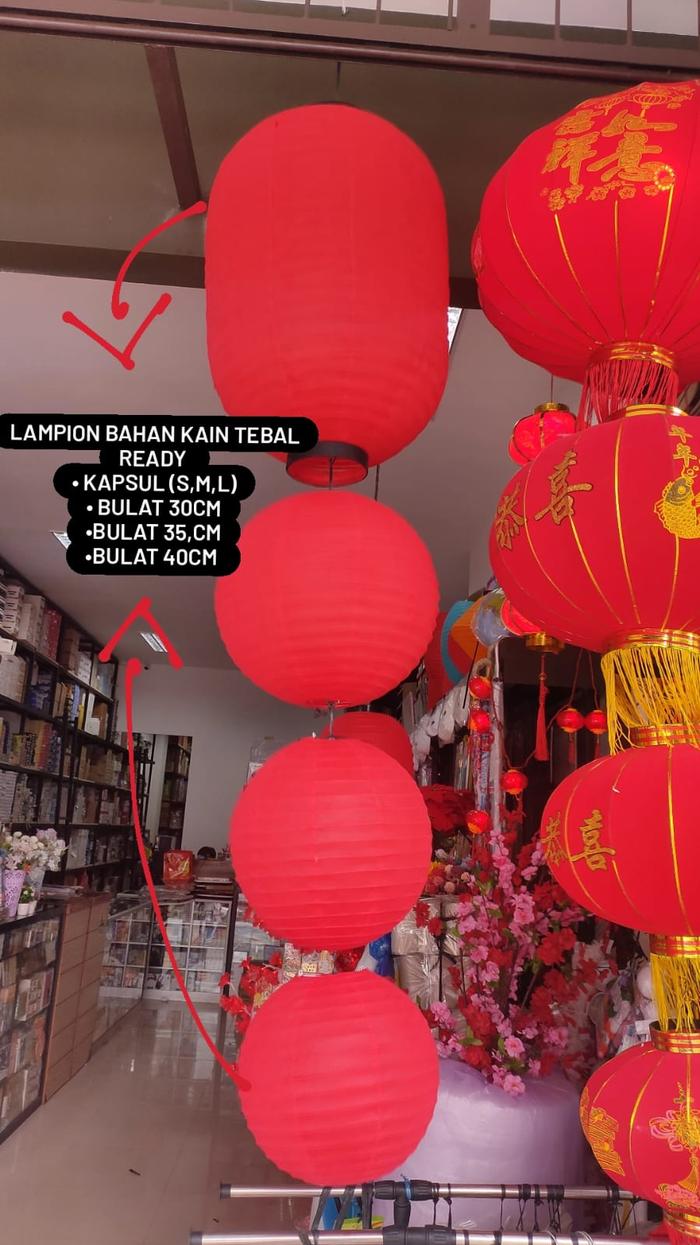Jual lampion bulat 30 35 40 cm atau tabung 70 cm satuan lokal tebal ...