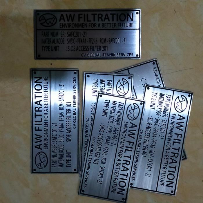 Jual name plate grafir stainless steel 304 - 20.000 - Kota Bekasi ...