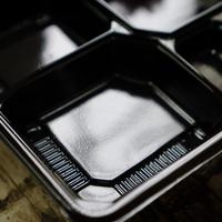Jual Bento sekat 5 hitam/mika bento sekat 5/tray bento/box bento ...