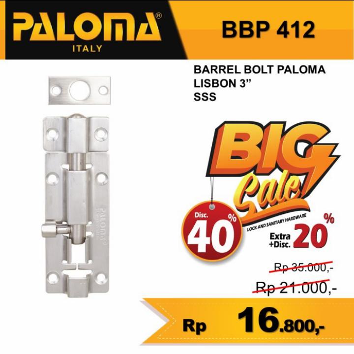 Grendel Barrel bolt Slot 3 inch BBP 412 PALOMA selot jendela - Shop ...