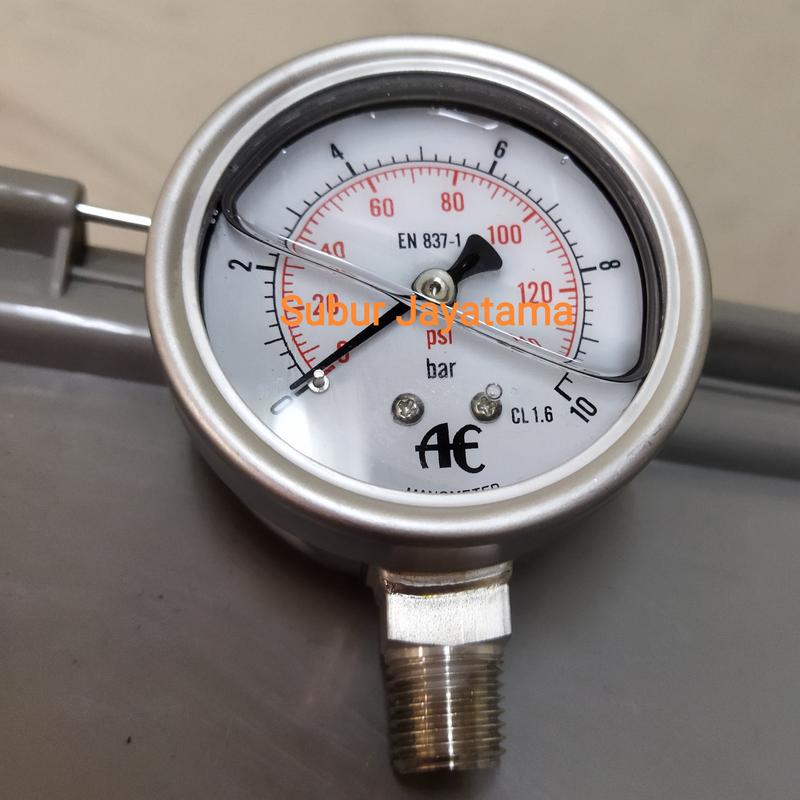 Pressure Gauge All / Full Stainless 2 1/2 " inchi 10 Bar 140 - Shop ...