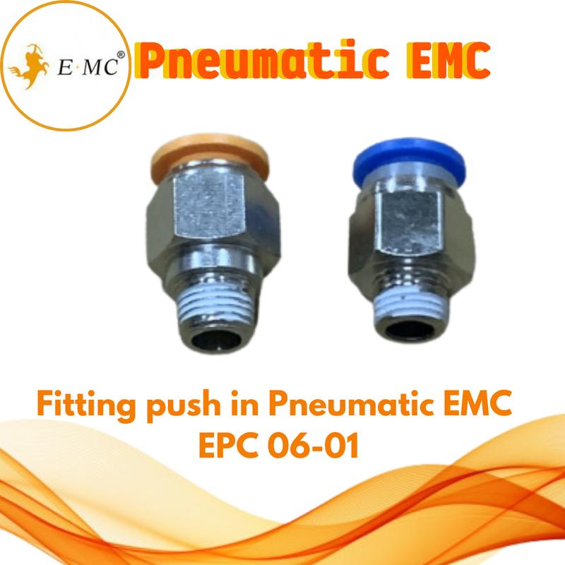 Fitting push in Pneumatic EMC EPC 06-01 - Shop | Tokopedia