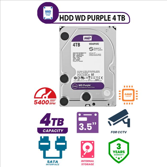 Promo WD Purple 4TB / Internal HDD / CCTV HDD Cicil 0% 3x - Jakarta ...
