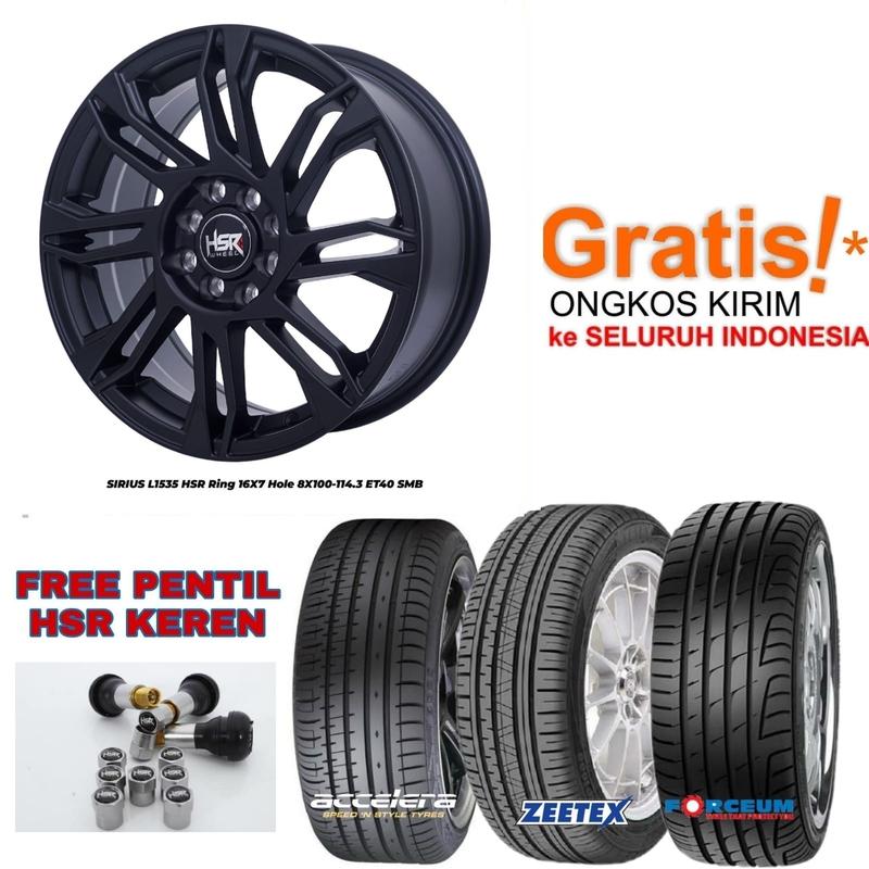 Paket Velg dan Ban Ring 16 Tipe HSR Hikari Untuk Etios Jazz Fiesta ...
