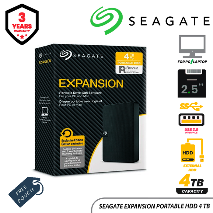 Promo Seagate Expansion Portable External HDD 4TB / baru / ori / 2.5 ...