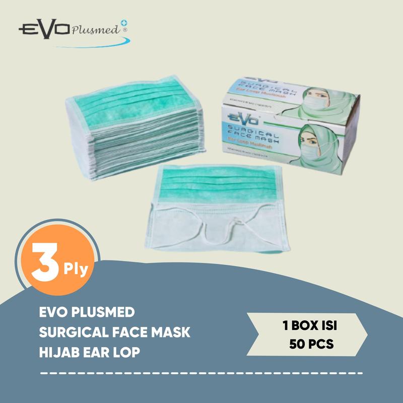 Evo Masker Hijab Ear Loop Surgical Face Mask - Shop | Tokopedia