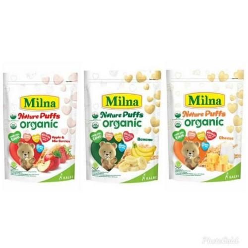 MILNA Nature Puff Organic Pouch - 15gr/ Cemilan bayi/ Milna snack ...