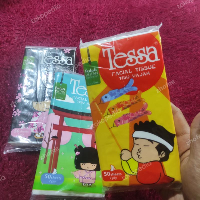 Tisu Tessa 50 Sheets 2 ply facial tissue - Shop | Tokopedia
