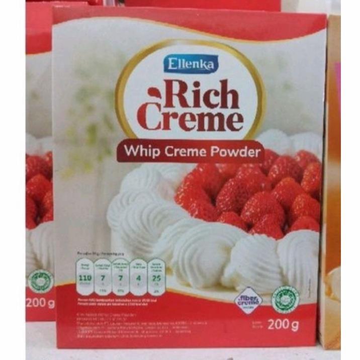 Ellenka Rich Creme Whip Cream Powder - Whip Cream Bubuk 200gr - Shop ...