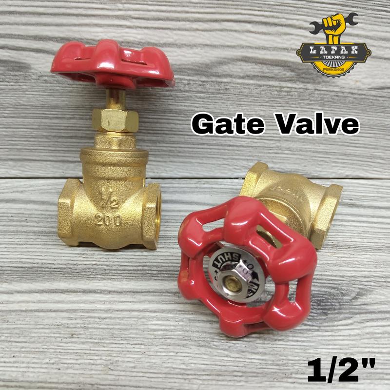 Stop Kran Gate Valve Kuningan Baling 1/2 inchi - Shop | Tokopedia