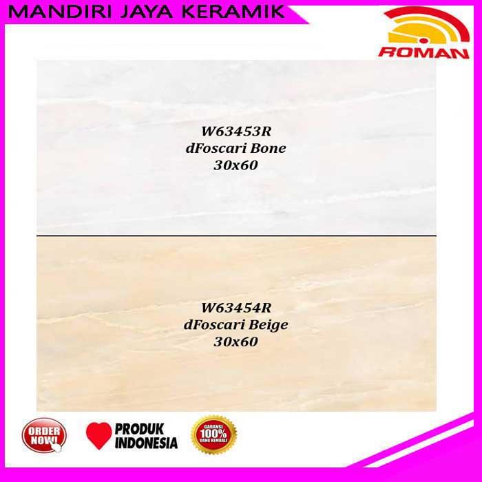 Jual Keramik Roman W63453R dFoscari Bone / W63454R dFoscari Beige 30x60 ...