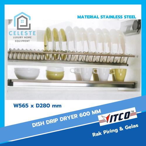 VITCO Dish Drip / Rak Piring & Gelas Cantik Serbaguna Stainless - Shop ...