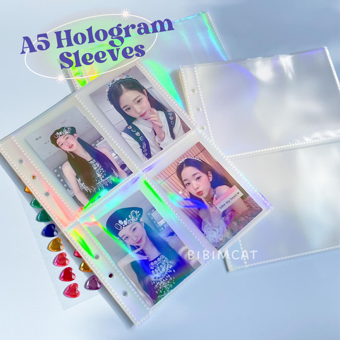 Jual (A5 Size) Hologram Sleeve Binder A5 6 Ring (1 SET 10 lembar) - A5 ...