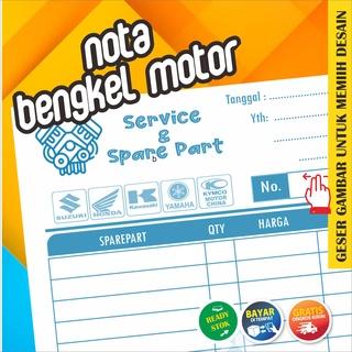 Nota Bengkel Motor atau Servis Motor 2ply Ready Stok - Shop | Tokopedia