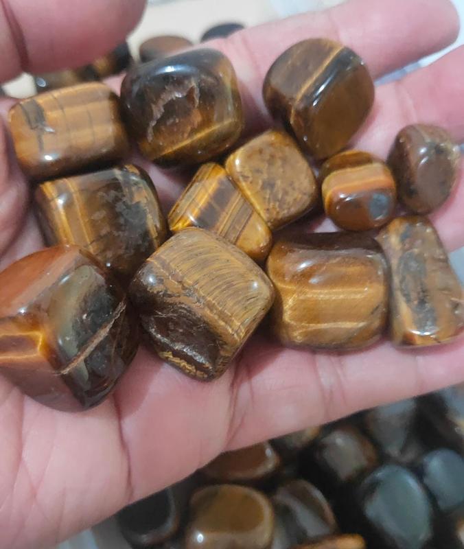 Natural Tiger Eye Tumble gravel 1-2 cm paket 100 grams - Shop | Tokopedia