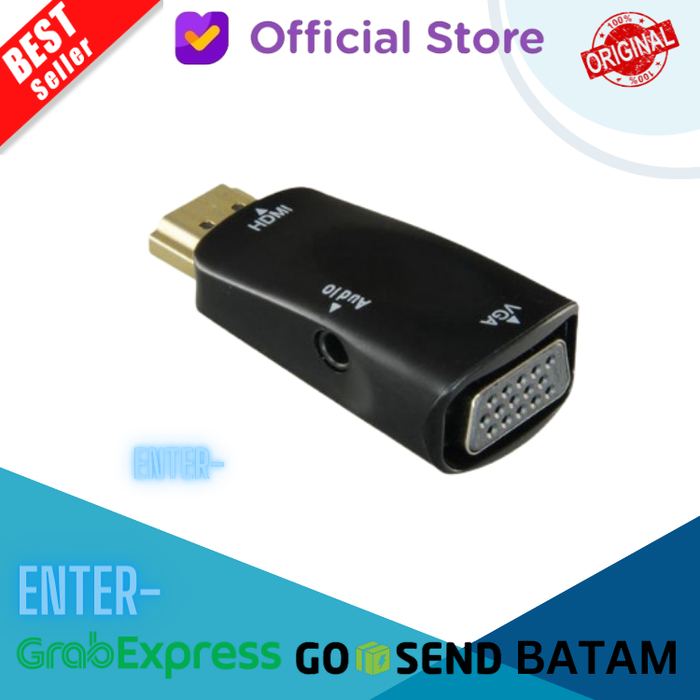 Jual Converter HDMI to VGA with Port Audio - Full HD 1080p - Kota Batam ...