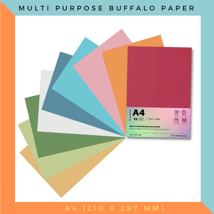 Jual Kertas Karton Cover Buffalo A4 / F4 220 gsm N1102 - Biru Muda, A4 ...