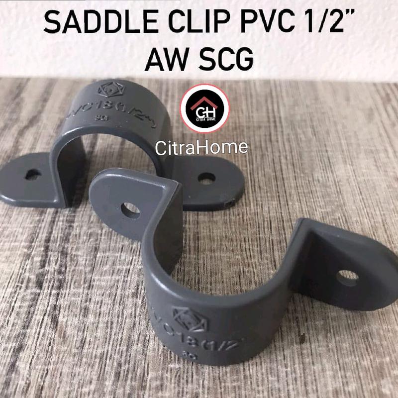 Saddle Clip / Klem Pipa PVC 1/2" AW SCG - Shop | Tokopedia