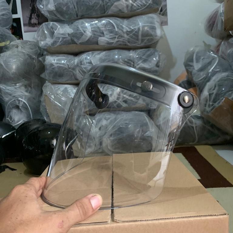 Visor model snail Helm cocok untuk helm bogo universal Sudah coating ...