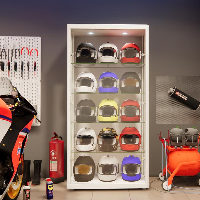 Jual RAK HELM LEMARI HIAS KACA PAJANGAN PAJANG KRISTAL KAYU KOLEKSI ...