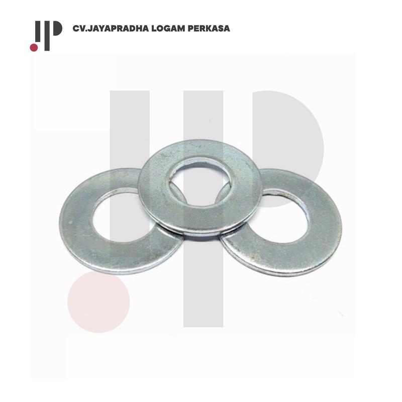 M12 Ring Plat Galvanis Putih WP Washer Plate 12mm - Shop | Tokopedia