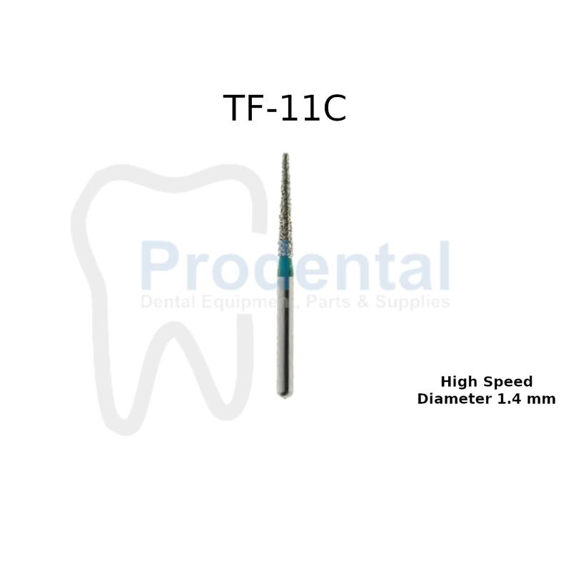 Dental Diamond Bur High Speed Handpiece TF-11C (Taper Flat End) - Shop ...