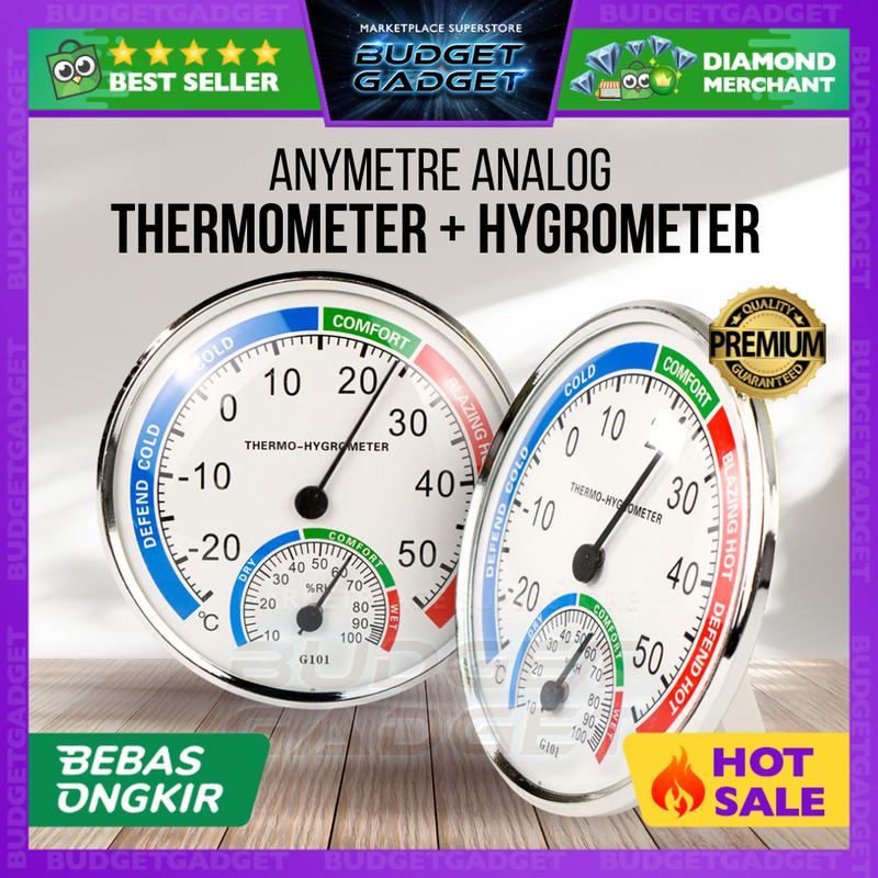 Anymetre Analog Thermometer Hygrometer Monitor TH101E - Shop | Tokopedia