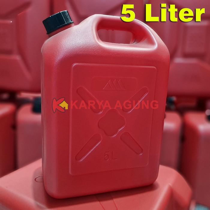 Jual Jerigen Plastik HDPE 5 Liter / Jerrycan Jirigen Jrigen Cerigen 5L ...