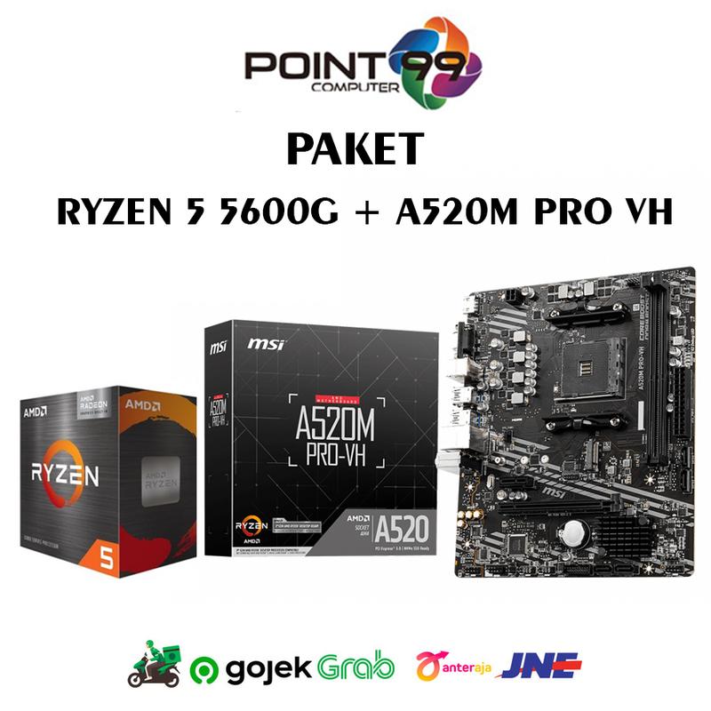 Paket Mobo AMD Ryzen 5 5600G + MSI A520M A Pro - Shop | Tokopedia