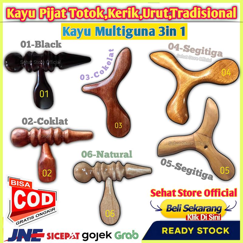 Alat Pijat KAYU Refleksi Kaki Tangan Urut Kerokan Badan Masu - Shop ...