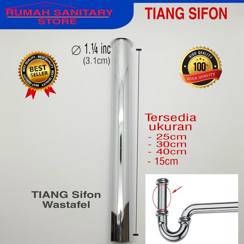 Tiang Sifon Wastafel Pipa pemanjang sifon p trap pipa sambungan - Shop ...