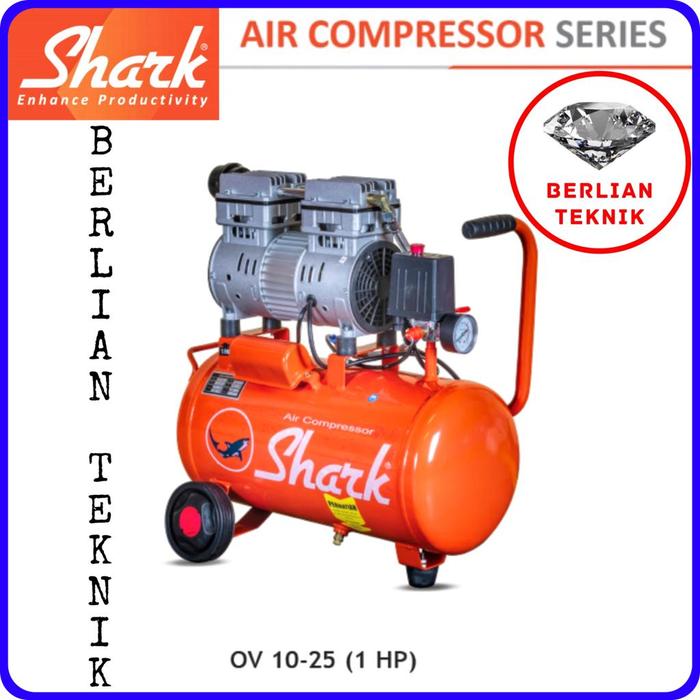 Jual Kompressor Angin Portable Shark OV 10-25 Air Compressor Auto 1 HP ...