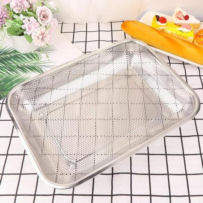 Promo Saringan Nampan Stainless / Tirisan Minyak / Food Drying Tray ...