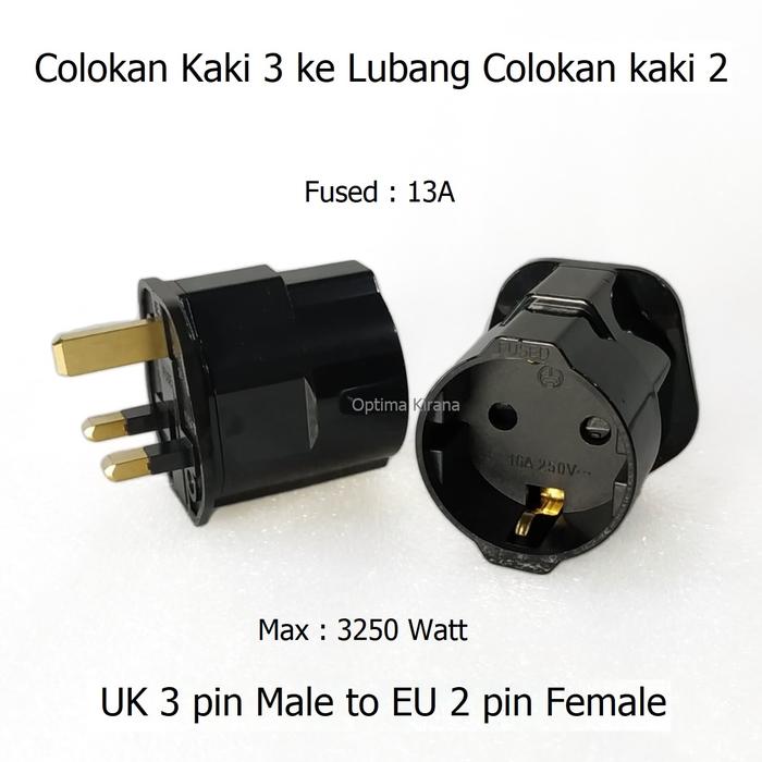 Jual COLOKAN AC OVER STEKER Travel Adapter KAKI 3 UK Uni Emirat Arab ...
