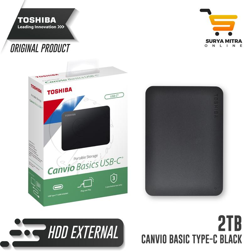 Toshiba Canvio Basic 2TB Type C - HD / HDD / Harddisk External - Shop ...