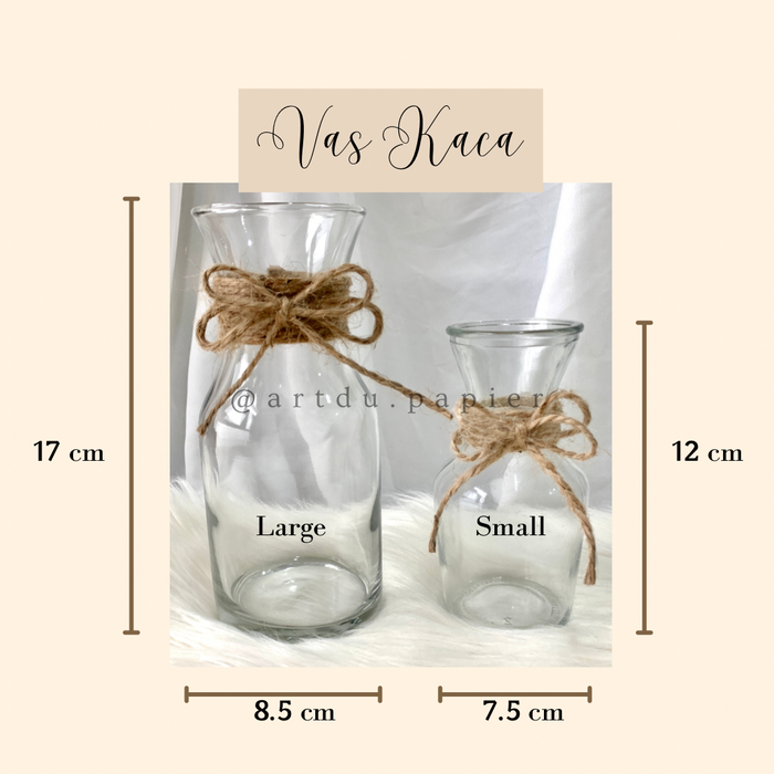 Jual Vas Bunga Kaca Bening Tali Rami / Ructic / Pitcher / Vase ...
