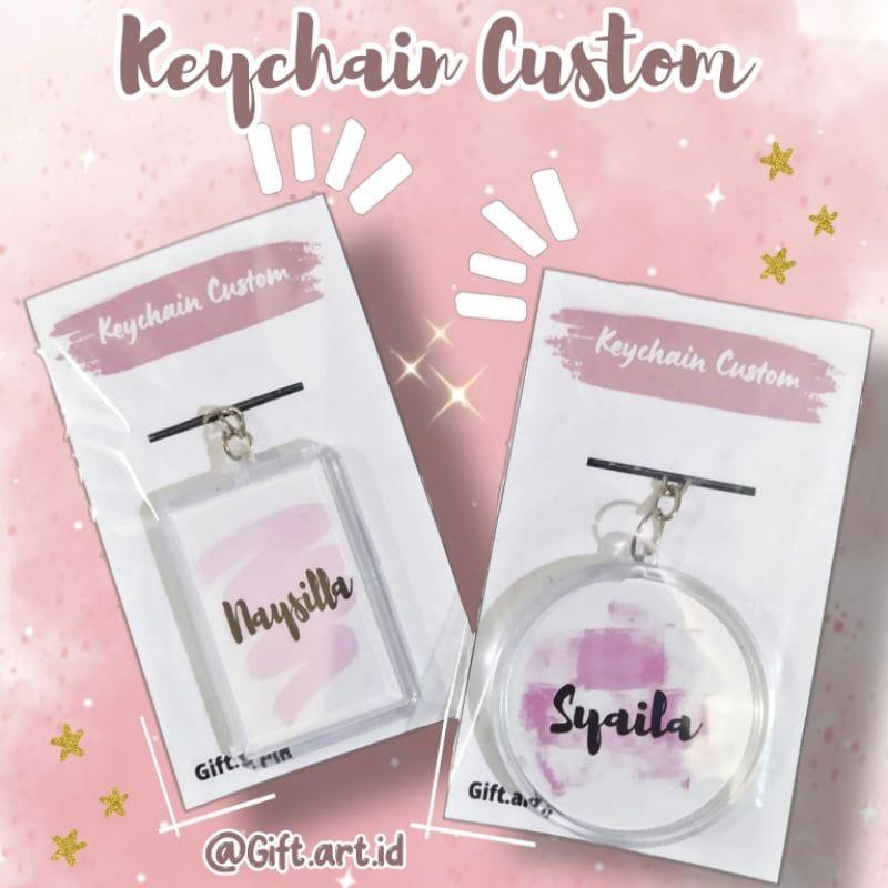 Gantungan kunci custom/key chain/bisa pakai foto Ganci Keychain Hiasan ...