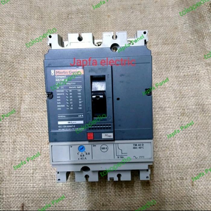 Jual MCCB Breaker Merlin Gerin NS100-N 3Pole 50Ampere Original ...