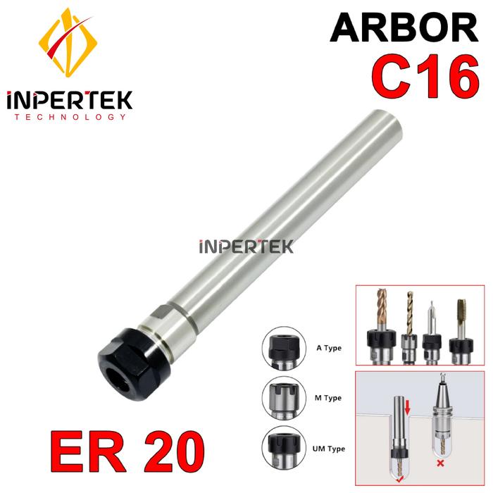 Promo Arbor C16 ER20 150 Collet Chuck ER 20 Straight Shank Milling CNC ...