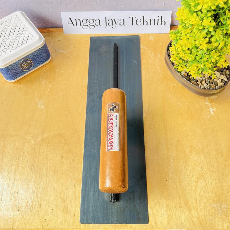 ROSKAM SUPER PLAT BAJA Cap BLACK STEEL Uk. 30cm - Shop | Tokopedia