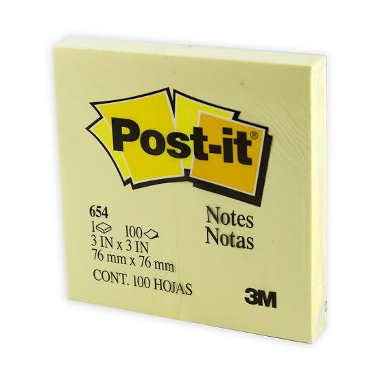 Jual Memo/sticky note/post it 3M 654 kuning 76mmx76mm isi 100 lembar ...